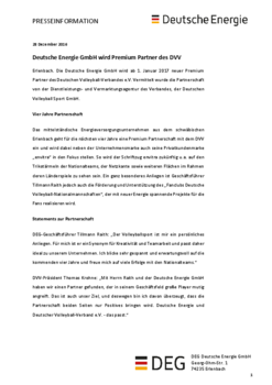 Convento NewsCenter - Deutsche Energie GmbH wird Premium Partner des DVV